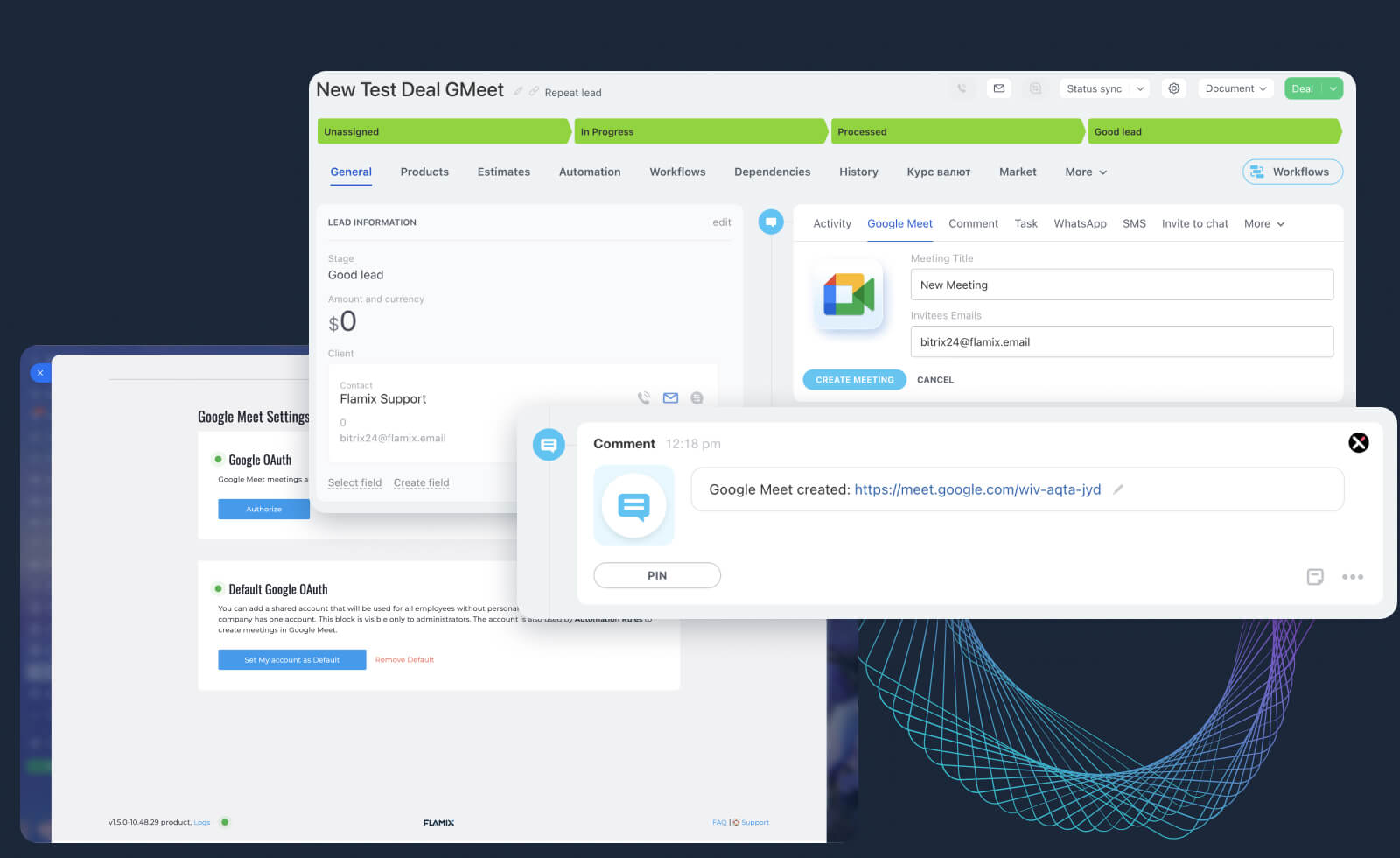 Google Meet Integration with Bitrix24 — Professional Video Calls from CRM